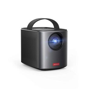 outdoor projector, anker nebula mars ii pro 500 ansi lumen portable projector, native 720p, 40-100 inch image tv projector, movie projector with wifi and bluetooth, 3hr video playtime, watch anywhere