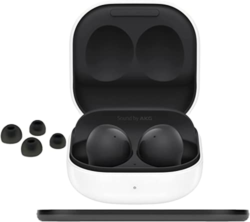 SAMSUNG Galaxy Buds 2 Bluetooth Earbuds, True Wireless, Noise Cancelling, Charging Case, Ambient Sound, Water Resistant - (Renewed) (Buds 2 Graphite)