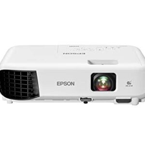 Epson EX3280 3-Chip 3LCD XGA Projector, 3,600 Lumens Color Brightness, 3,600 Lumens White Brightness, HDMI, Built-in Speaker, 15,000:1 Contrast Ratio