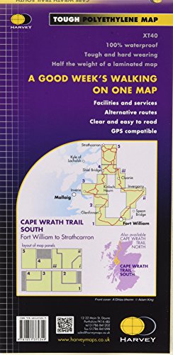 Cape Wrath Trail South XT40: Route Map by Harvey Map Services Ltd. (2014-06-25)