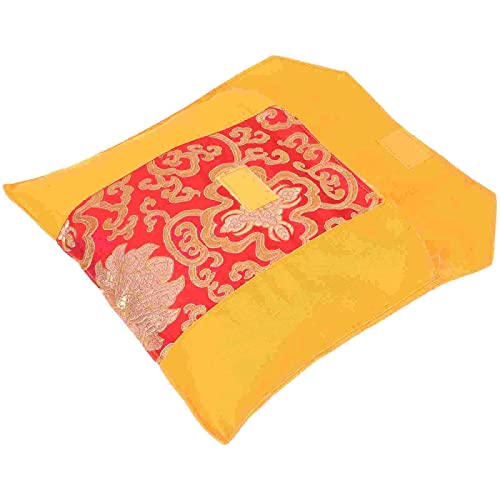 Book Bible Cover Cloth Brocade Silk Altar Shrine Japanese Colouring Carrying Organizer Covers Pouch Jewelry Scripture Chinese| | - - (Color: Yellow)