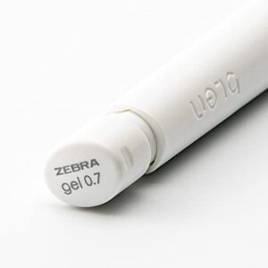 Zebra Pen bLen Retractable Gel Pen, White Barrel, Medium Point, 0.7mm, Black Ink, 2-Pack (41402)