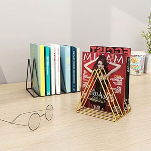 File Folder Rack Bookend Office File Organizer Metal Bookend Support Magazine Rack Art Modeling Desktop Storage Shelf Bookshelf Multifunctional File Organizer Desk Home Office Decoration File Organize