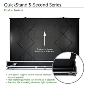 Elite Screens QuickStand 5-Second Series, 180-INCH 16:9, Manual Pull Up Projector Screen, Movie Home Theater 8K / 4K Ultra HD 3D Ready, 2-YEAR WARRANTY, QS180HD