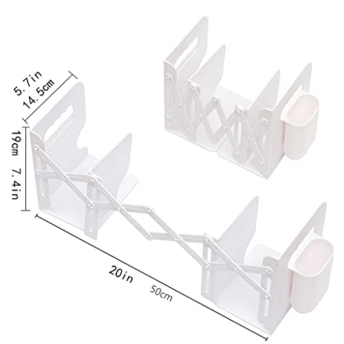 Bookends Small Desktop Bookends Bookshelf Freely Extended Bookend Student Desktop Anti- Moving Book Ends Bookcase Office File Storage Rack Book Ends for Shelves Desk Organiser