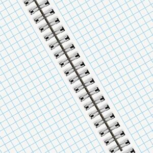 HULYTRAAT Large Graph Ruled Wirebound Spiral Notebook, 8.5 x 11 Inches, 4 X 4 Quad Ruled (4 sq/in) Paper Pad, Premium 100gsm Ivory White Acid-Free Paper, 128 Squared/Grid Pages per Book (Pack of 2)