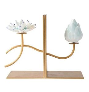 book ends bookend holder ceramic lotus bookends metal base book ends office desktop book stoppers creativity book stopper for shelves bookshelf