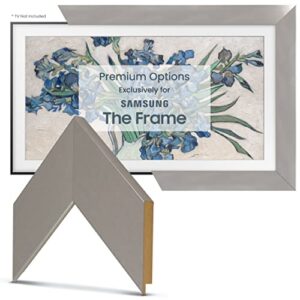 deco tv frames – brushed stainless smart frame compatible only with samsung the frame tv (55″, fits 2021-2023 frame tv)