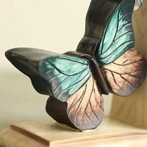 Bookend Supports HeavyDuty ， Book Holders Each Set of 2 Sculpture Butterfly Art Book Holders for Library Office Home Decoration