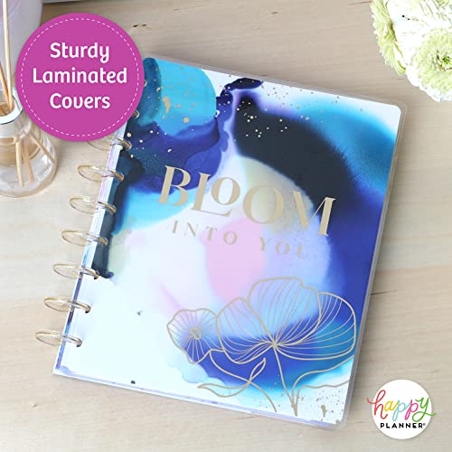 Happy Planner 2023 Daily Planner and Calendar, 12-Month Daily, Weekly, and Monthly Planner, Jan. 2023–Dec. 2023, Wellness Layout, Inky Florals Theme, Classic Size, 7 Inches by 9 1/4 Inches