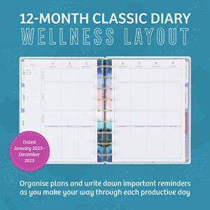 Happy Planner 2023 Daily Planner and Calendar, 12-Month Daily, Weekly, and Monthly Planner, Jan. 2023–Dec. 2023, Wellness Layout, Inky Florals Theme, Classic Size, 7 Inches by 9 1/4 Inches