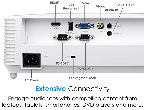 Optoma W335 WXGA DLP Professional Projector | Bright 3800 Lumens | Business Presentations, Classrooms, or Home | 15,000 Hour lamp Life | Speaker Built in | Portable Size