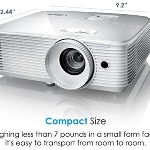 Optoma W335 WXGA DLP Professional Projector | Bright 3800 Lumens | Business Presentations, Classrooms, or Home | 15,000 Hour lamp Life | Speaker Built in | Portable Size