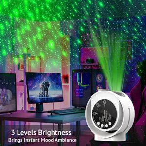 LaView Star Projector HD Image Large Projection Area Valentines Day Gifts LED Lights for Bedroom Infrared Remote Controller 3 Level Silent Rotation Night Light,Include 6K Replaceable 4 Galaxy Discs