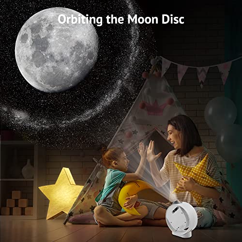 LaView Star Projector HD Image Large Projection Area Valentines Day Gifts LED Lights for Bedroom Infrared Remote Controller 3 Level Silent Rotation Night Light,Include 6K Replaceable 4 Galaxy Discs