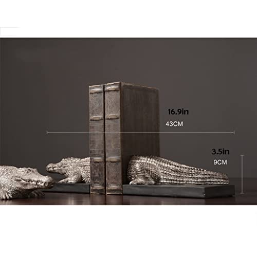 Bookends Bookends Modern Minimalist Creative Light Luxury Crocodile Bookends Ornaments Study Office Book Books Rely On Animal Decorations Office Book Stopper bookends