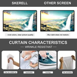 Projector Screen with Stand 80 inch Portable Projection Screen 16:9 4K HD Projections Movies Screen with Carry Bag for Indoor Outdoor Home Theater Backyard Cinema Travel