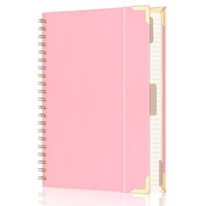 eoout spiral notebook 8.5 x 11 hardcover spiral journals for women, 300 pages college ruled 3 subject for work, back to school, gifts