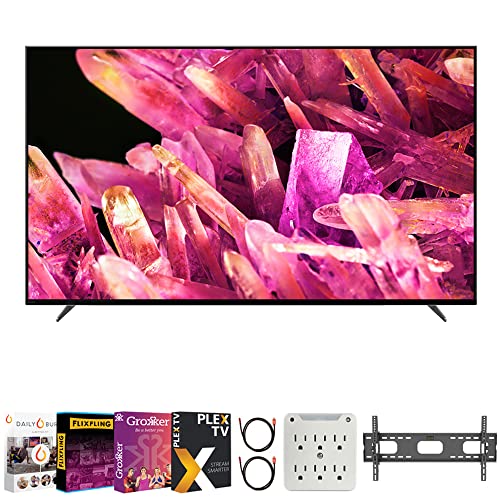 Sony XR55X90K Bravia XR 55" X90K 4K HDR Full Array LED Smart TV (2022 Model) Bundle with Premiere Movies Streaming + 37-100 Inch TV Wall Mount + 6-Outlet Surge Adapter + 2X 6FT 4K HDMI 2.0 Cable