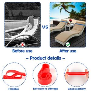 10 Pcs Towel Bands Silicone Beach Towel Clips, Large Rubber Bands Stretchable Towel Bands for Beach Chairs Cruise Accessories (Wide, 12×0.7 Inch)