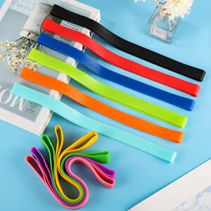 10 Pcs Towel Bands Silicone Beach Towel Clips, Large Rubber Bands Stretchable Towel Bands for Beach Chairs Cruise Accessories (Wide, 12×0.7 Inch)