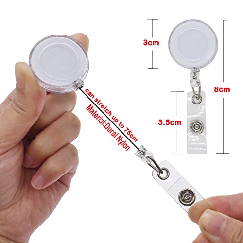 YEALQUE 10 Pack Nurse Badge Reel Holder Retractable Nursing ID Badge Reels Cute for Nurses Doctor Medical Health Hospital Office Worker Gifts(A-10PCS) …