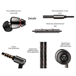 1MORE Quad Driver in-Ear Earphones Hi-Res High Fidelity Headphones Warm Bass, Spacious Reproduction, High Resolution, Mic in-Line Remote Smartphones/PC/Tablet - Silver/Gray