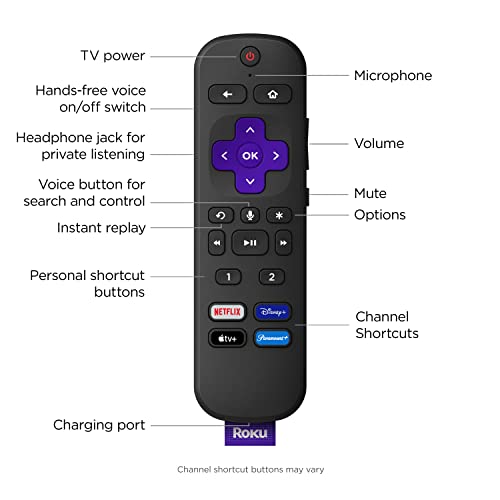 Roku Ultra 2022 4K/HDR/Dolby Vision Streaming Device and Roku Voice Remote Pro with Rechargeable Battery, Hands-Free Voice Controls, Lost Remote Finder, and Private Listening