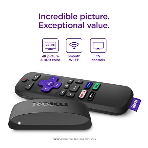 Roku Express 4K+ 2021 | Streaming Media Player HD/4K/HDR with Smooth Wireless Streaming and Roku Voice Remote with TV Controls, Includes Premium HDMI Cable (Renewed)