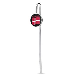 flag of denmark metal bookmarks vintage personalized book marker for men women gifts