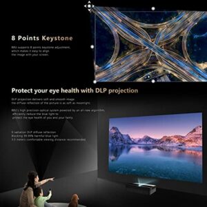 Kaya Projector, ChiQ B8U Lazer TV Projector | Native 4K Ultra HD | 0.21 Ultra Short Throw | RGB+ Color Wheel 2300 ANSI Lumens | Dolby Audio Hi-Fi Speaker | Android TV Global Version OS