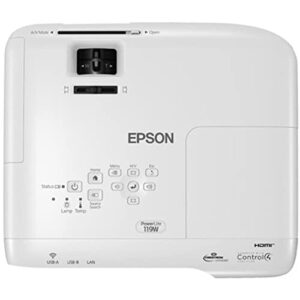 Epson, EPSV11H985020, PowerLite 119W 3LCD WXGA Classroom Projector with Dual HDMI, 1 Each