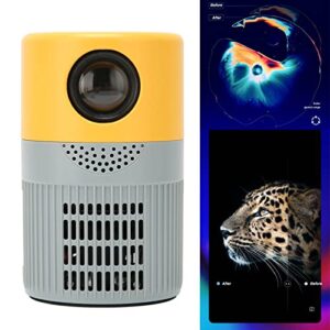 Zopsc-1 YT400 Home HD Projector, Mini Portable Projector, 1080P Dual Fan Cooling Movie Projector for DVD, with Cinematic