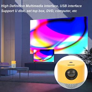 Zopsc-1 YT400 Home HD Projector, Mini Portable Projector, 1080P Dual Fan Cooling Movie Projector for DVD, with Cinematic