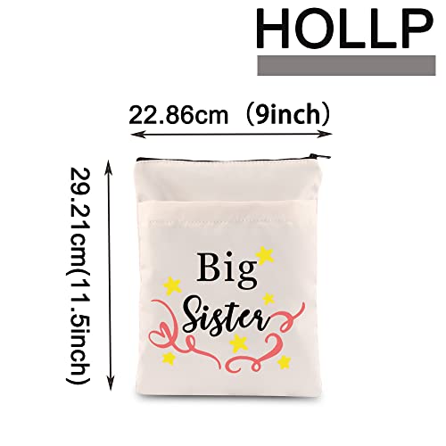 HOLLP Daughter Book Sleeve 2 Sisters Daughters Waterproof Zipper Pouch Mothers Day Gift from Daughter(Big Sister)