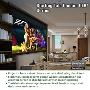 Elite Screens Starling Tab-Tension CLR, 101" Diag. 16:9, Ultra-Short Throw Ceiling Ambient Light Rejecting (CLR/ALR) Electric Wall/Ceiling Retractable Projector Screen, Black Casing, STT101UH-CLR