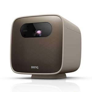 benq gs2 wireless mini portable projector for outdoor use | ipx2 splash & drop resistant | google cast & airplay | bluetooth speaker | wifi | smart tv app | hdmi | usb-c