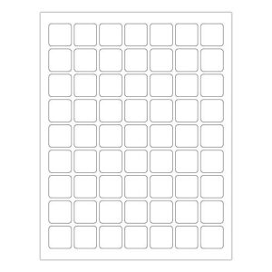 chromalabel 1 x 1 inch printable labels, compatible with laser and inkjet printers, 1575 stickers per pack, 25 sheets, white