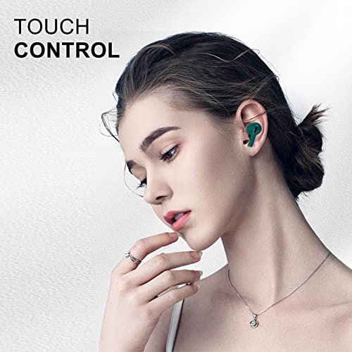 LHBHT Bluetooth Wireless Earbuds,Noise Cancelling True Wireless Earbuds,Touch Control Earbud & in-Ear Earbuds,Earbuds Includes Compact Type C Charging Case Fast Charging,Perfect for Work Travel Sport