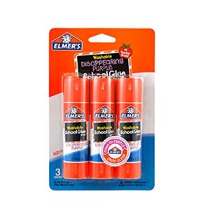 Elmer's E520 .21 Oz Washable School Glue Sticks 3 Count