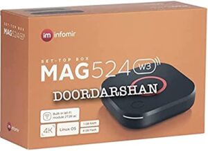 infomir mag 524w3 4k , built-in dual band 2.4g/5g wifi, hdmi cable (much faster than old mag 324w2 and 424w3) black