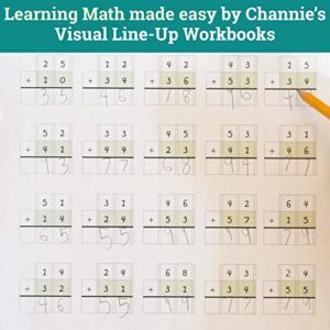 Channie's One Page A Day Double Digit Math Problem Workbook for 1st Graders, 2nd Graders, and 3rd Grade Simply Tear Off On Page a Day For Math Repetition Exercise! Addition and Subtraction Workbook