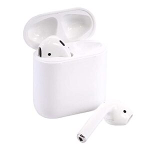 apple airpods wireless bluetooth in-ear headset w/ charging case mmef2am/a (renewed)