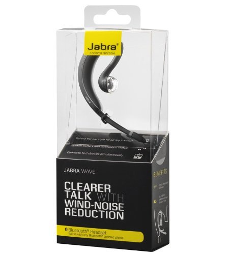 Jabra WAVE Bluetooth Headset- Black [Retail Packaging]