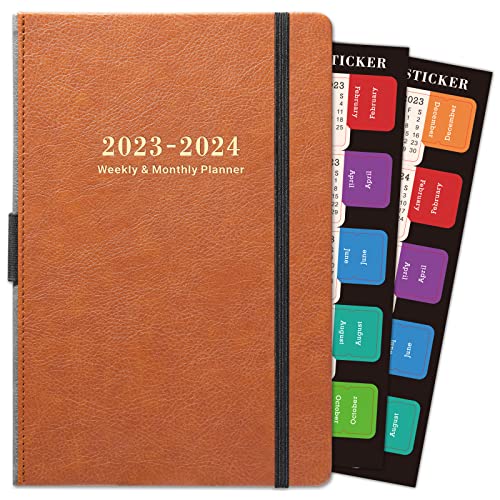 Planner 2023-2024 - Weekly & Monthly Planner 2023-2024 with Calendar Stickers, Jul 2023 - Jun 2024, 5.75" X 8.25", Academic Planner with Premium Thicker Paper, Pen Holder, Inner Pocket and 44 Notes Pages