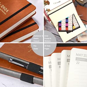 Planner 2023-2024 - Weekly & Monthly Planner 2023-2024 with Calendar Stickers, Jul 2023 - Jun 2024, 5.75" X 8.25", Academic Planner with Premium Thicker Paper, Pen Holder, Inner Pocket and 44 Notes Pages