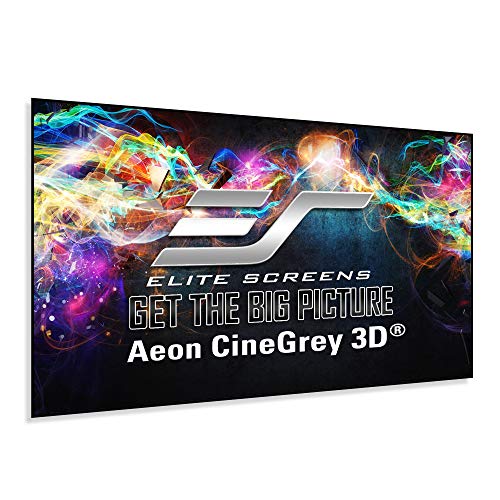 Elite Screens Edge Free Ambient Light Rejecting Fixed Frame Projection Projector Screen, Aeon CineGrey 3D Series, 138-inch 2.35:1 for Home Theater, Movie and Office Presentations AR138C3D-WIDE, Black