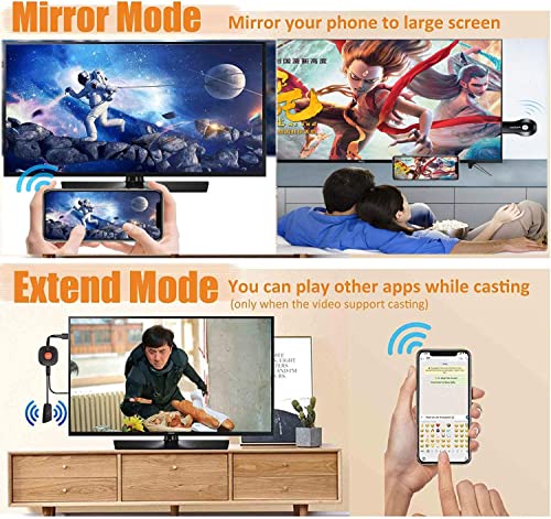 HDMI Wireless Display Adapter 4K, WiFi Mobile Screen Mirroring Receiver Dongle to TV/Projector Receiver Support Compatible with Windows Android Mac iOS 2023 Model