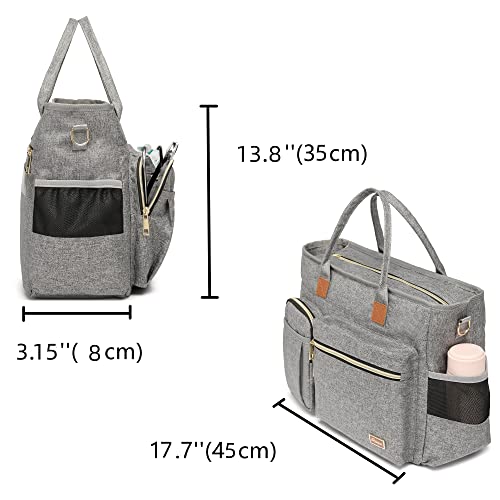 Laptop Tote Bag, Middle Size Computer Messenger Teacher Bag with 15.6'' Padded Laptop Sleeve