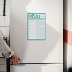 Knock Knock What to Eat Pad (Mint Green), Magnetic Meal Planning Note Pad with Magnet, 6 x 9-inches